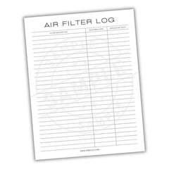 Air Filter Replacement Log PDF | Home Maintenance Tracker – Printable ...