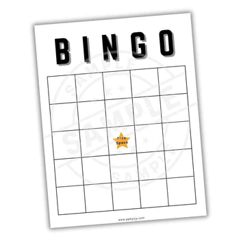 Blank Bingo Card Printable PDF Template | Customizable Game Sheet ...