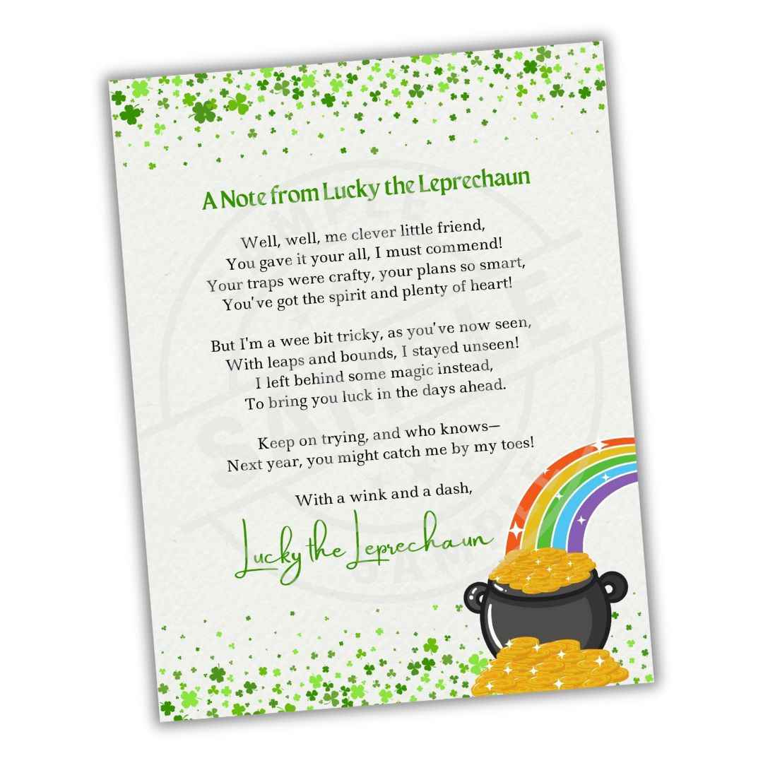 Leprechaun Letter Set Printable | St. Patrick’s Day Magic Note Template ...