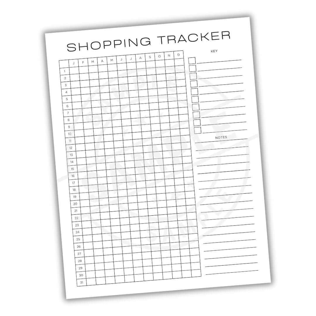 Shopping Tracker | Color-Coded Daily Money Spending Log – Printable ...