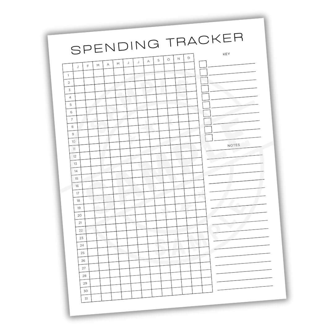 Spending Tracker Printable | Daily Color-Coded Money Log PDF ...