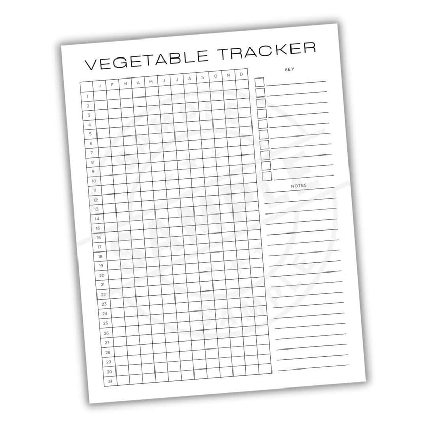 Vegetable Tracker Printable | Daily Color-Coded Veggie Log – Printable ...