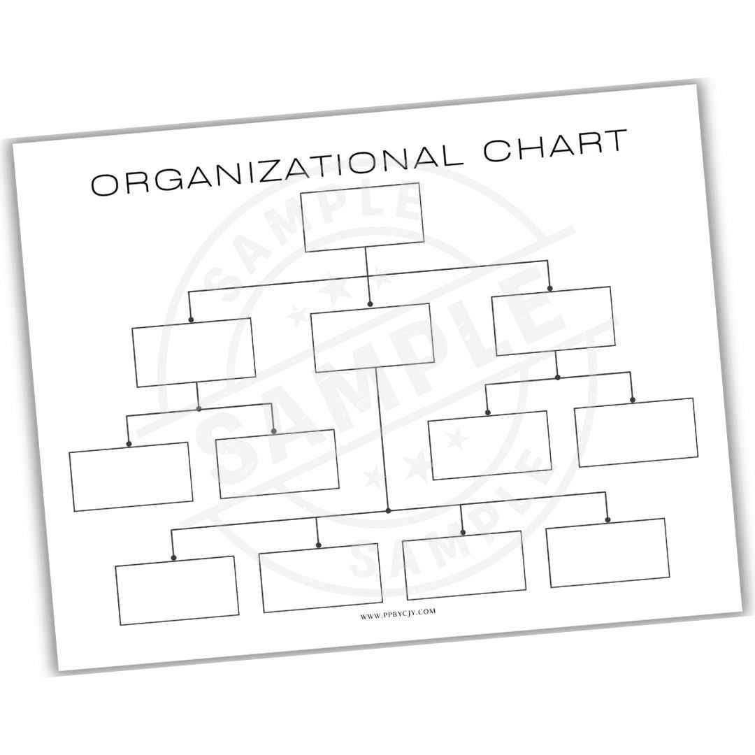 Business Organizational Chart Printable PDF | Company Structure ...