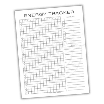 Energy Tracker Printable PDF for Monitoring Daily Physical & Mental ...