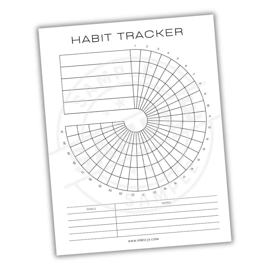 Habit Tracker | Printable Daily Goal Log | Digital Download – Printable ...