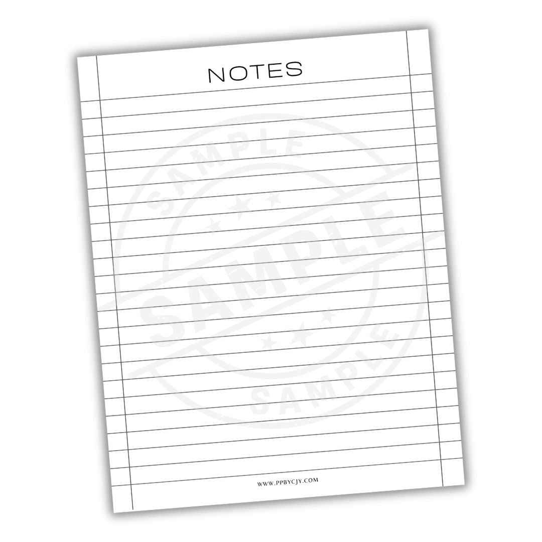 Printable Lined Note Paper | Writing, Journaling, School Notes PDF ...
