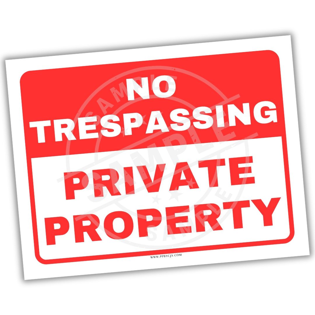No Trespassing Sign PDF | Bold Private Property Warning Sign ...
