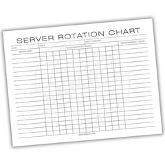 Restaurant Server Rotation Chart Printable PDF | Server Scheduling Tool ...