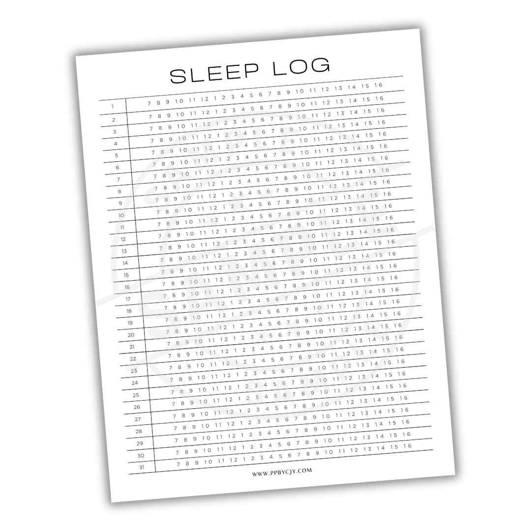 Sleep Log PDF | Track Sleep Quality & Improve Restful Nights ...
