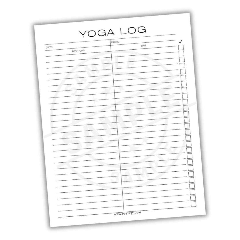 Yoga Log Printable PDF | Track Poses, Progress & Mindfulness ...